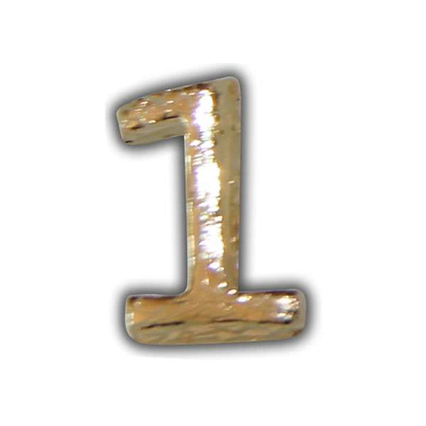 Wachszahl "1" Eins-Gold | Moderne Ziffern | Kerzen-Stüberl